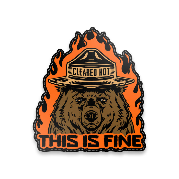 Smokey - This is fine PVC Patch – Cleared Hot