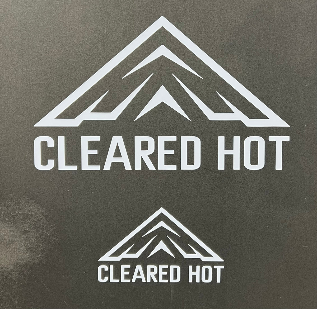 White Vinyl Stickers – Cleared Hot